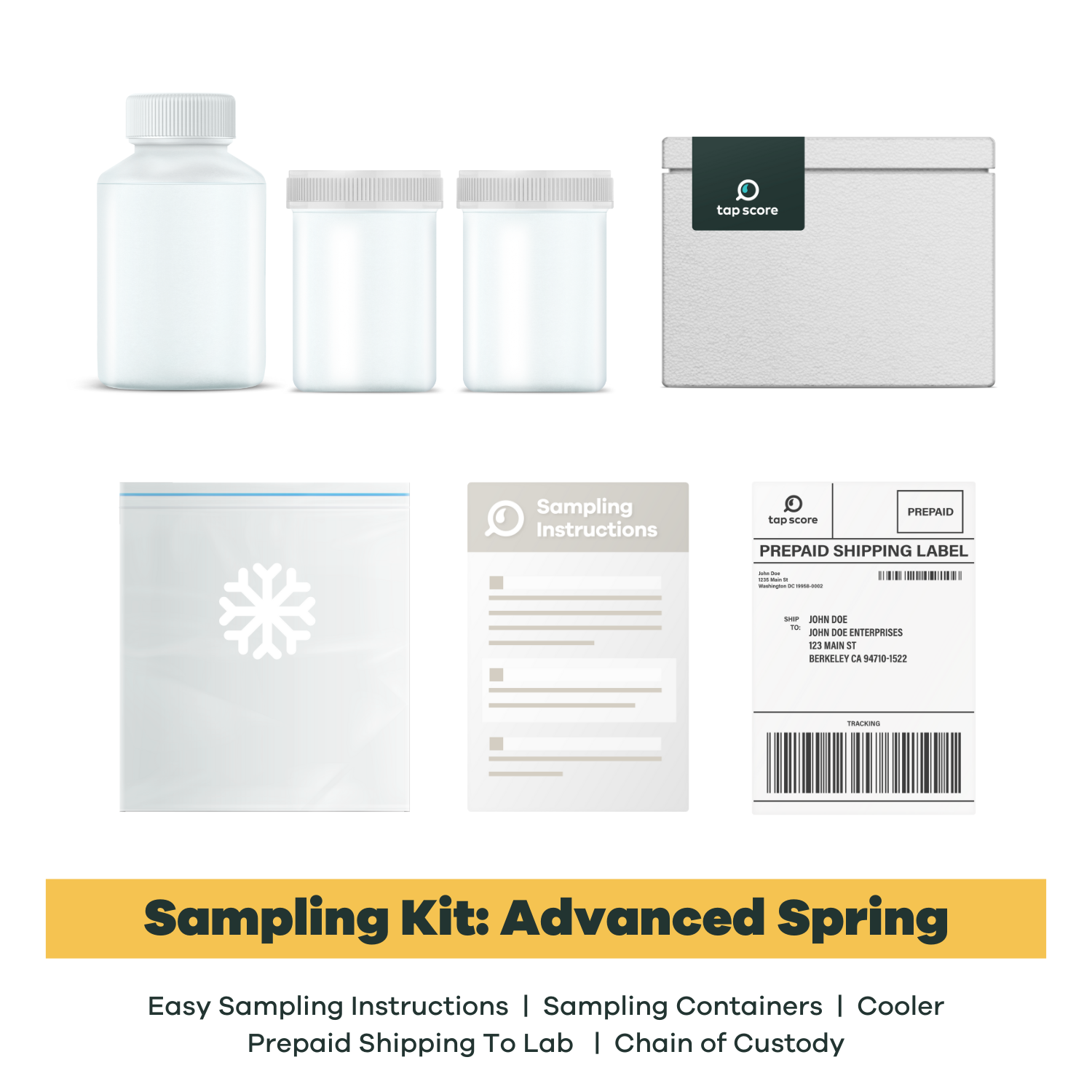 Advanced Spring Water Test Kit | Accredited Lab – SimpleLab Tap Score