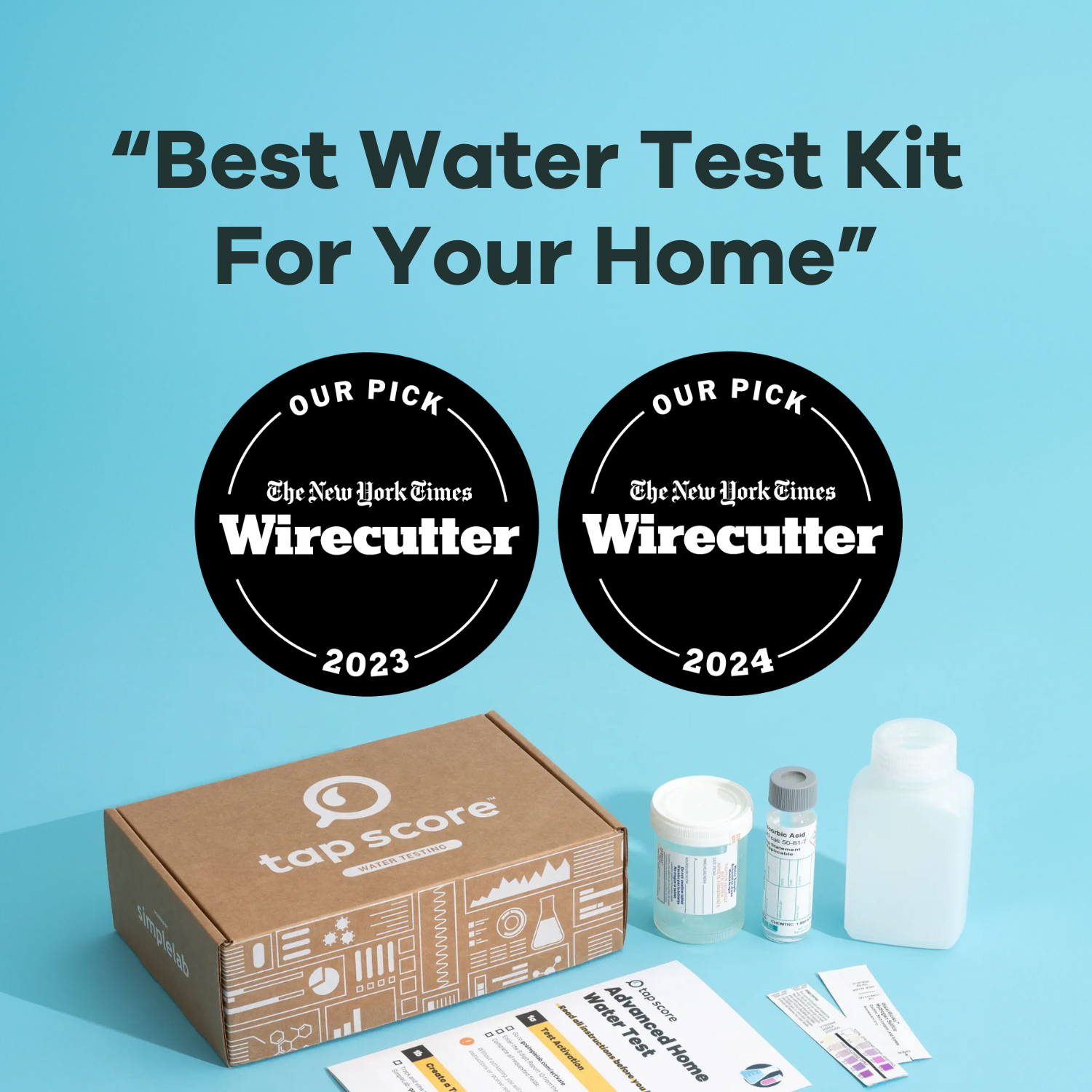 Advanced Home Water Test Kit [Certified Lab] – SimpleLab Tap Score